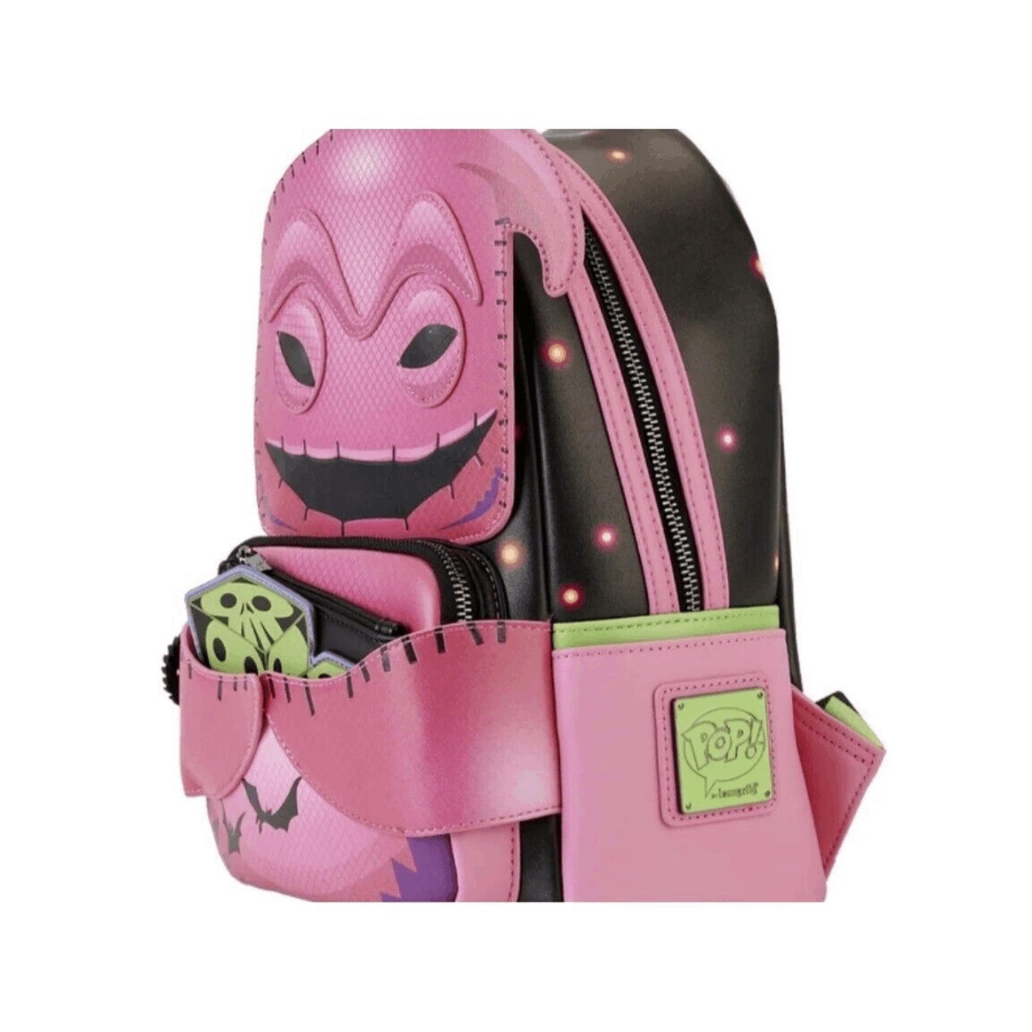 Loungefly Disney Nightmare Christmas Oogie Boogie Neon Pink NYCC Backp ...